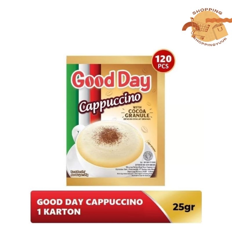 Jual Good Day Cappuccino Kopi Instan 25g (120 sachet/1 karton) | Shopee ...
