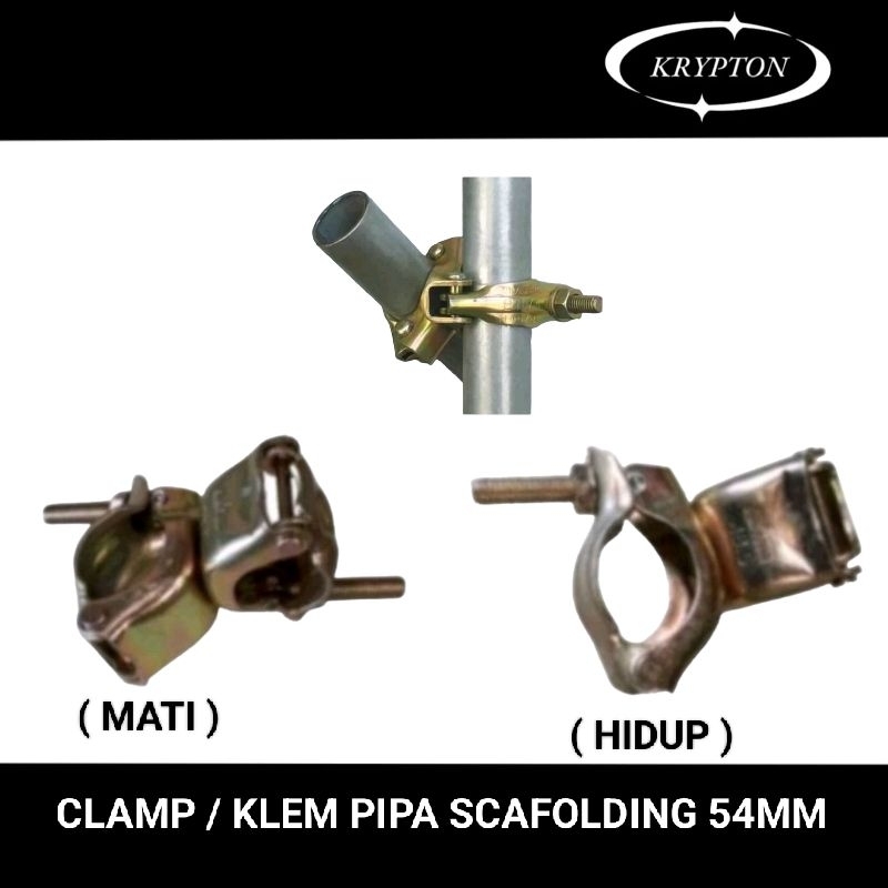 Jual klem / clamp pipa scafolding 54mm ( plat besi tebal ) | Shopee ...