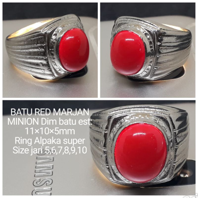Jual CINCIN BATU RED MARJAN MINION NATURAL ALAM 100% | Shopee Indonesia