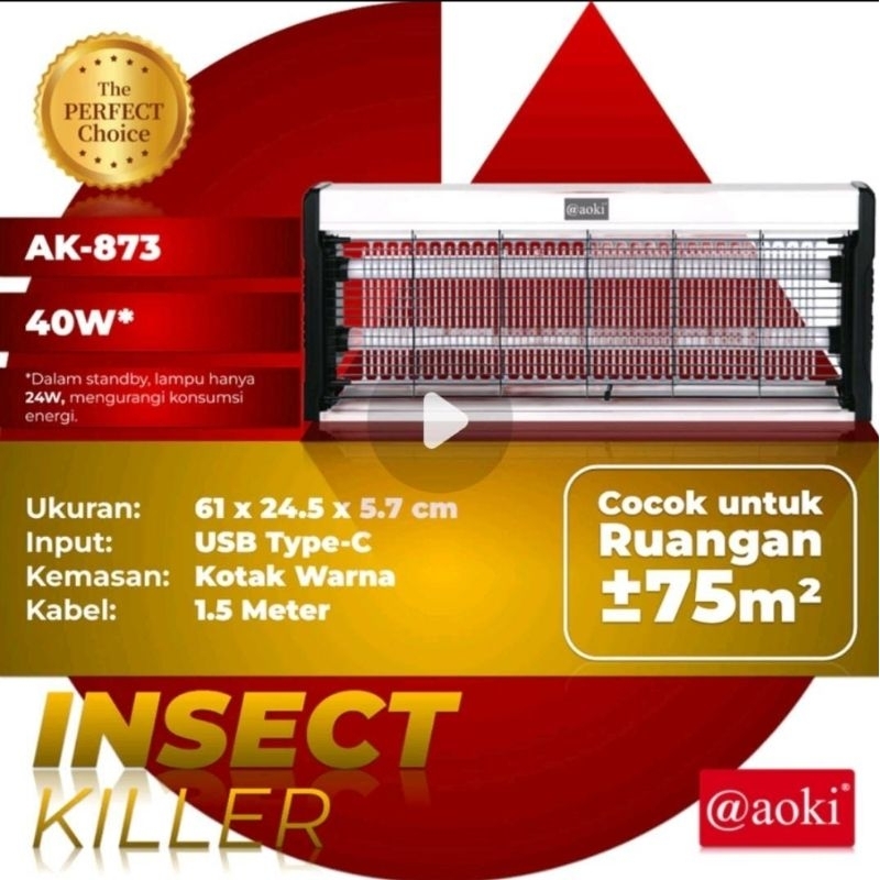 Jual Insect Killer Perangkap Nyamuk Lalat AOKI AK870 12 Watt AK872 22 ...