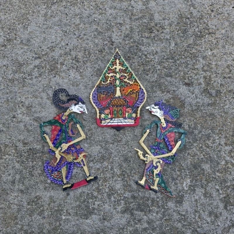 Jual Wayang Kulit Mahar Kamajaya Kamaratih 17 cm dengan Gunungan ...