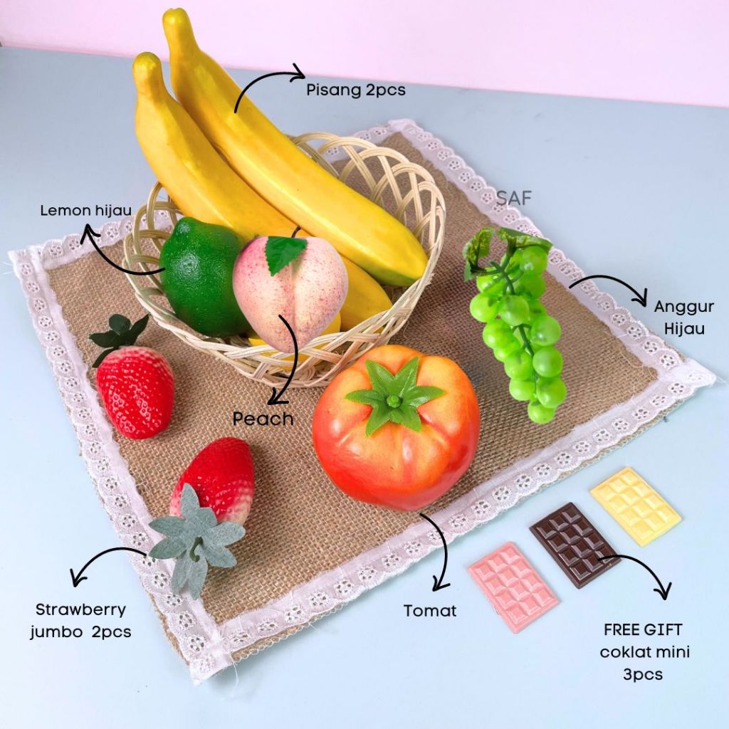 Jual SAF Paket buah artificial premium full size - fruit premium ...