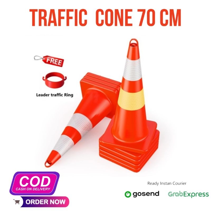 Jual Traffic Cone 70 Cm - Kerucut Pembatas Jalan - Traffic Cone | Shopee Indonesia