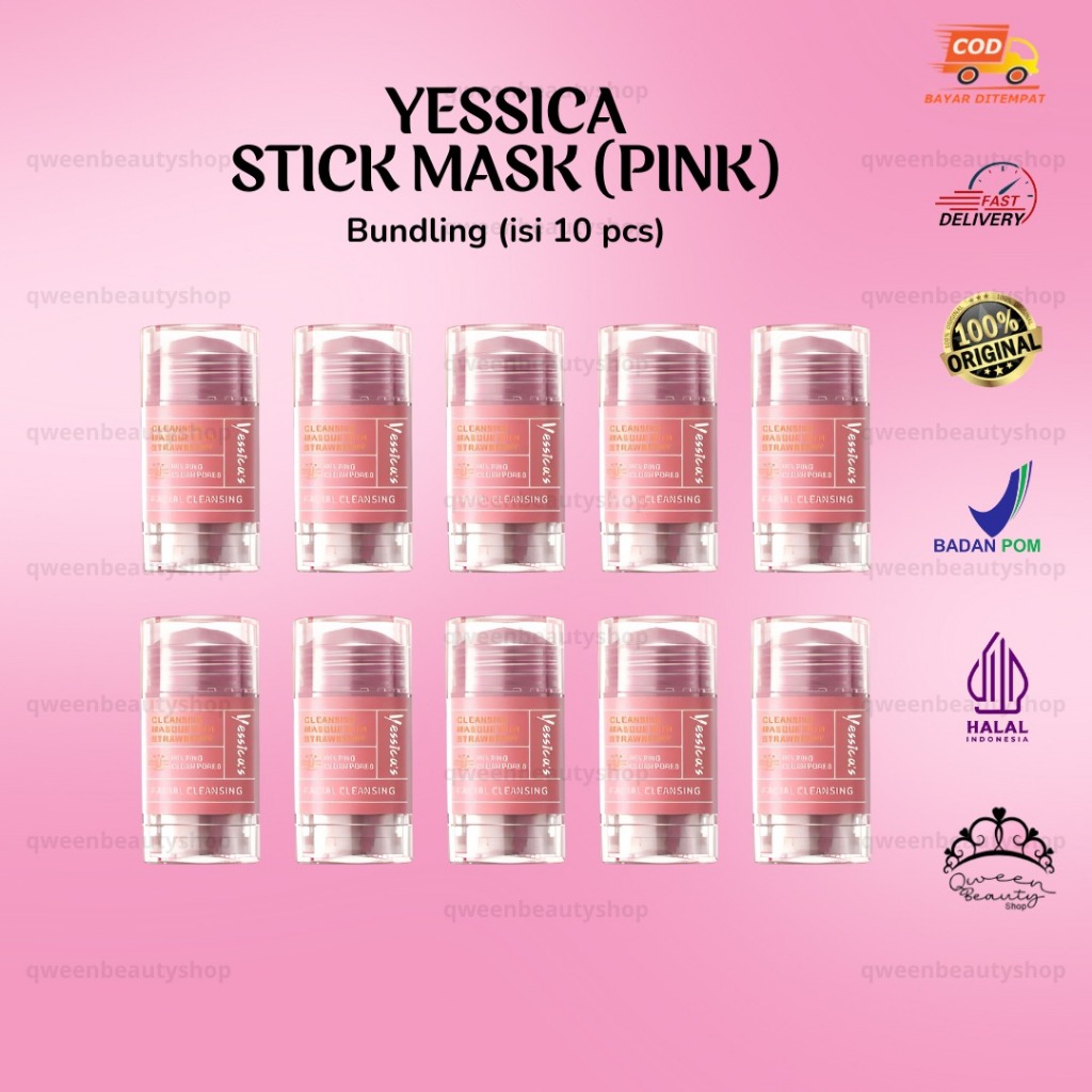 Jual ( |si 10 pcs ) Bundling Yessica Stick Mask (Pink) | Shopee Indonesia