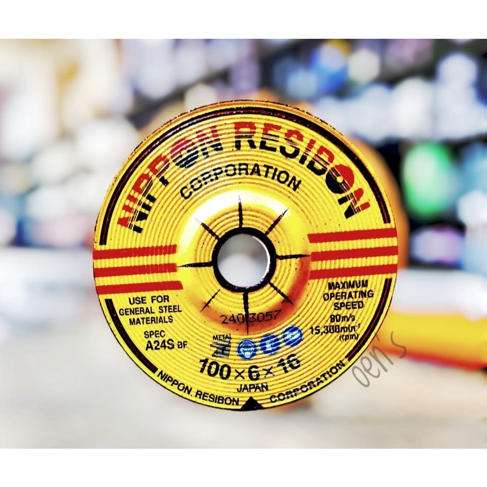 Jual Batu grenda gerinda Ukuran 4 Inch merk Resibon Tebal 6 mm | Shopee ...