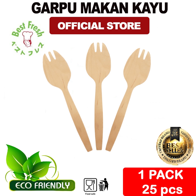 Jual GARPU MAKAN KAYU Sekali Pakai GARPU Kayu Sekali Pakai | Shopee ...