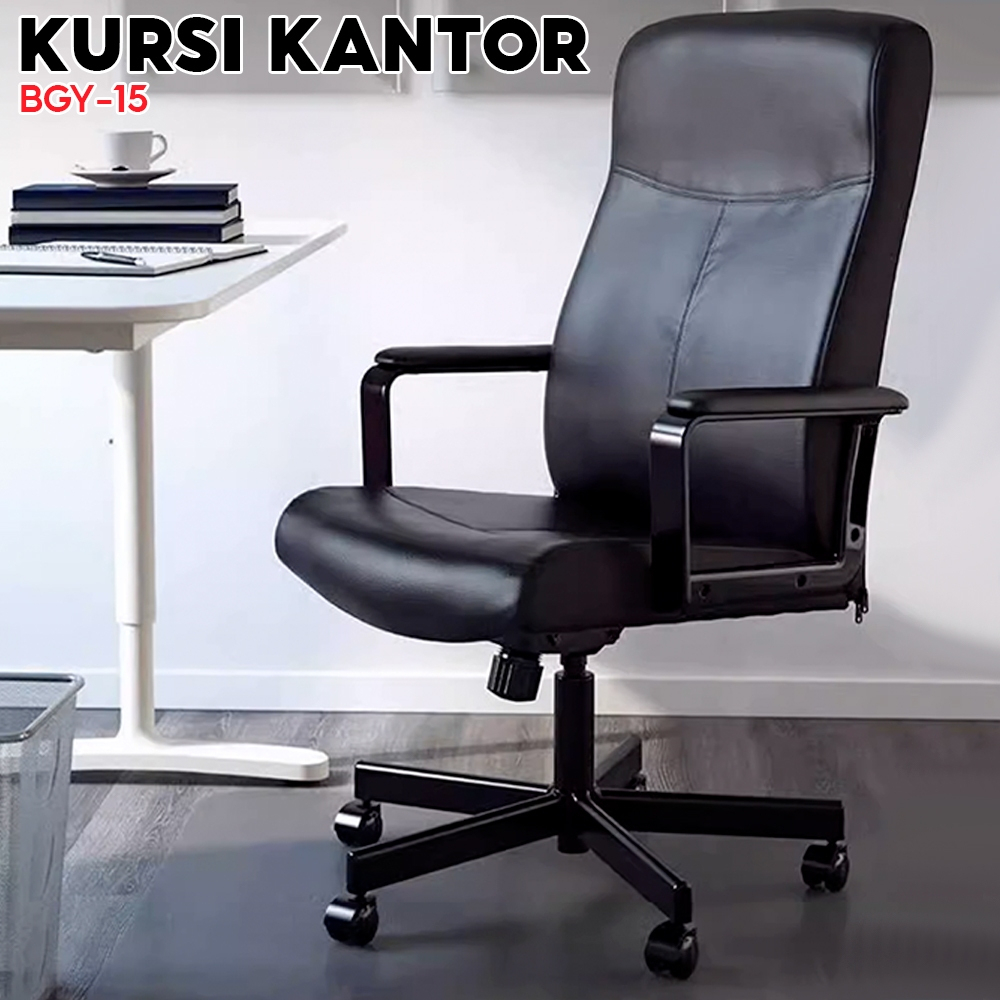 Jual DTG - Kursi Kerja Kursi Kantor Executive Chair Hitam dengan roda ...