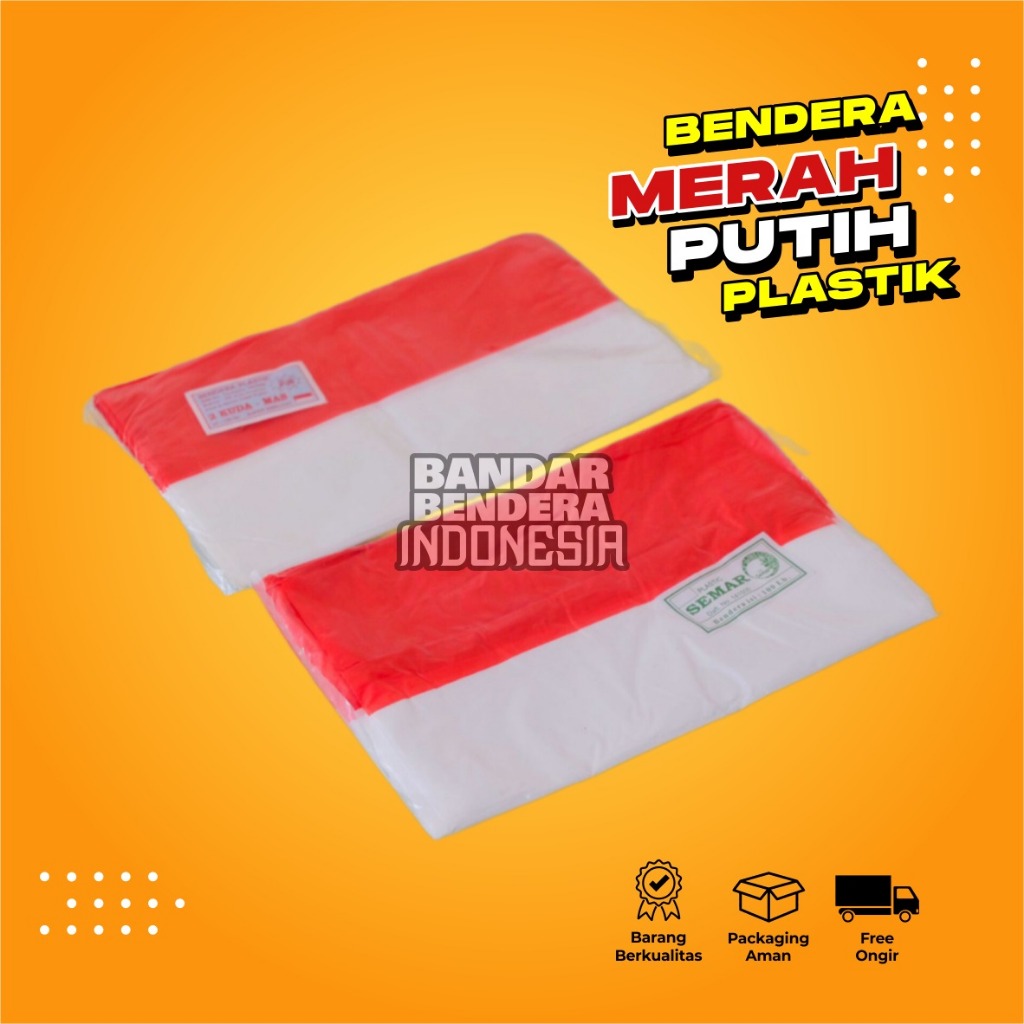 Jual bendera plastik indonesia merah putih isi 100 dekorasi DIRGAHAYU ...