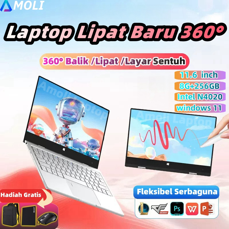 Jual AMOLI laptop layar sentuh murah baru InteL N4020 11 inci ram8g ...