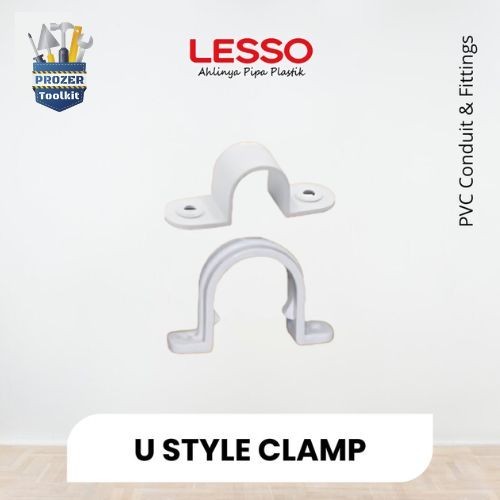 Jual Klem Lesso U Style Conduit Pipe Clamp PVC - 20mm | Shopee Indonesia