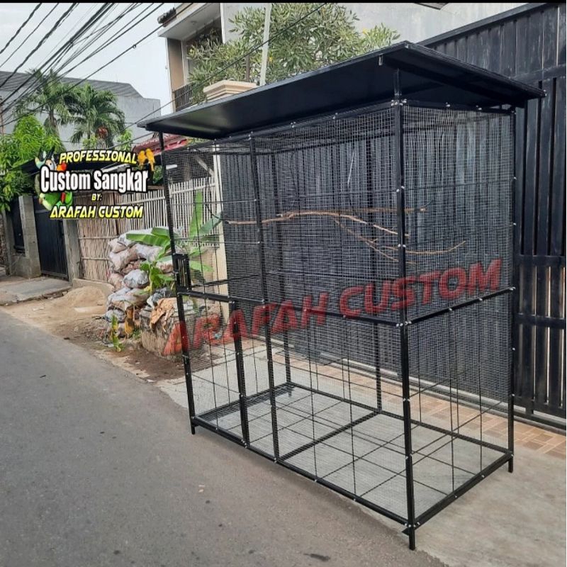 Jual Sangkar Kandang Burung Ternak Koloni Aviary Besi Jumbo Lovebird ...