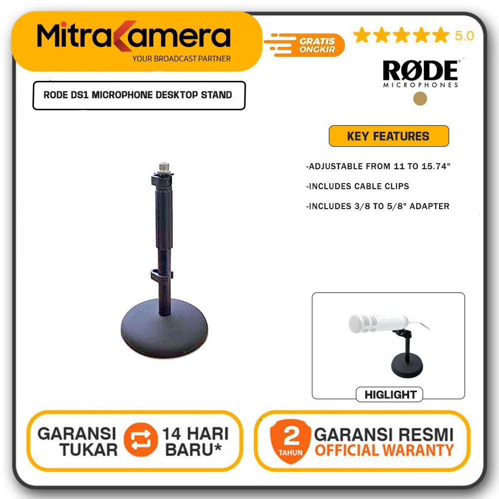 Jual Rode DS1 Microphone Desktop Stand Original | Shopee Indonesia
