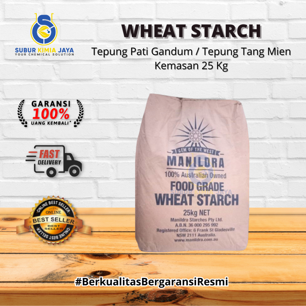 Jual Wheat Starch 25kg / Tepung Pati Gandum / Tepung Tang Mien / Bahan ...
