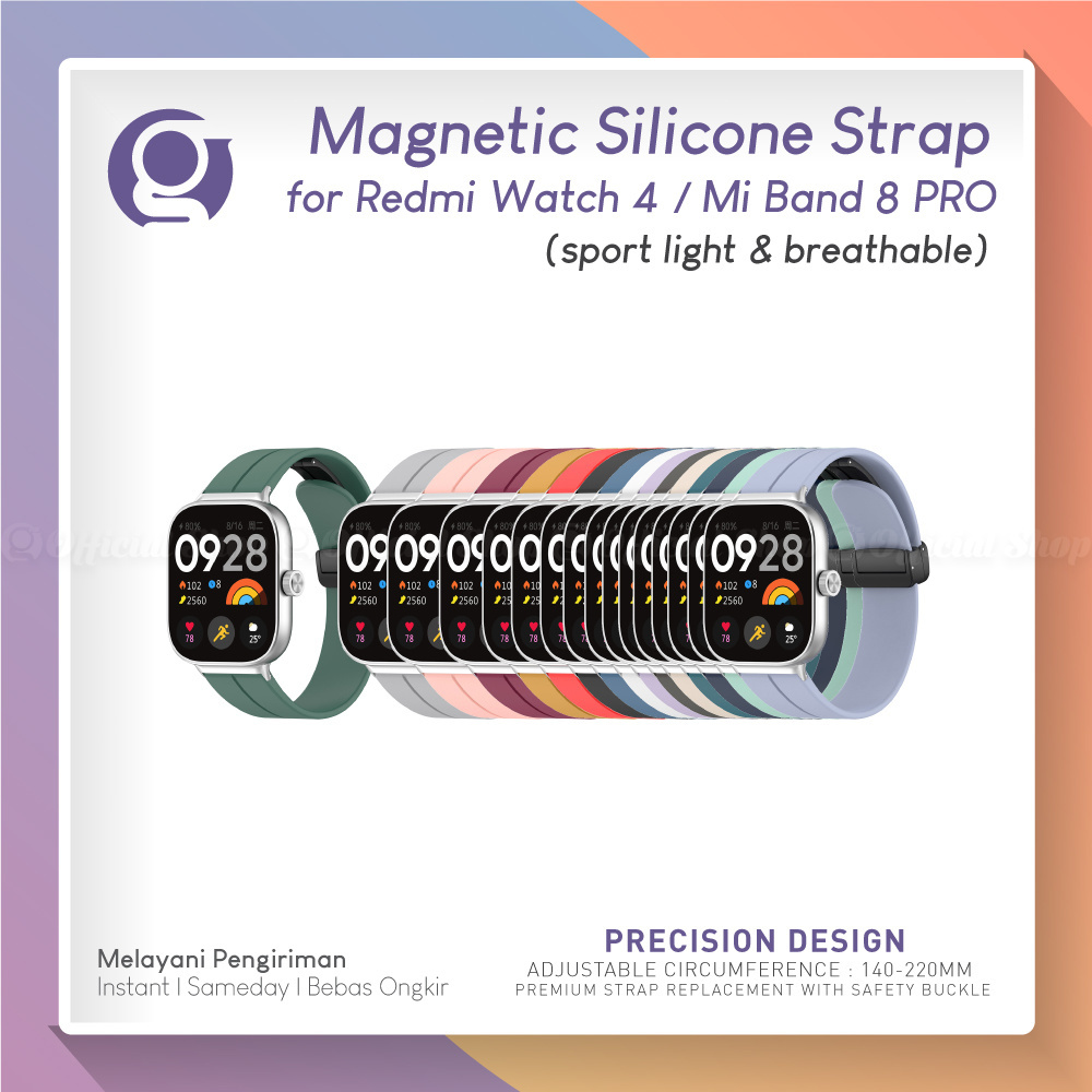 Jual HOP WMR48 Magnet Strap for Redmi Watch 4 / Xiaomi Mi Band 8 / 9 ...