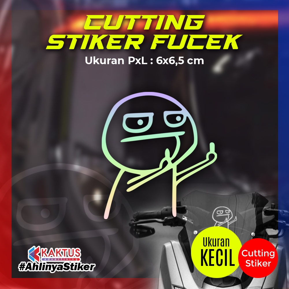Jual Cutting Stiker Motor Meme Fucek Kecil Timbul Murah | Shopee Indonesia