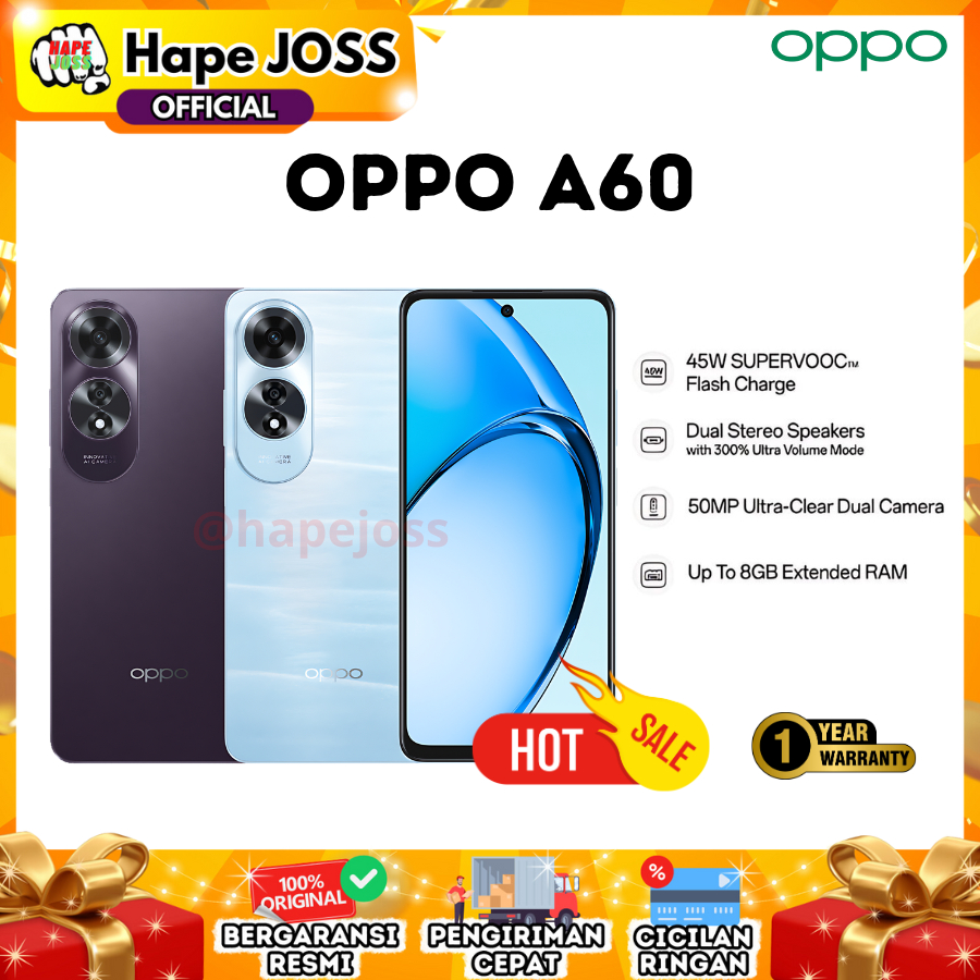 Jual Oppo A60 8/256GB NFC Garansi Resmi Indonesia [ Brand New In Box ...