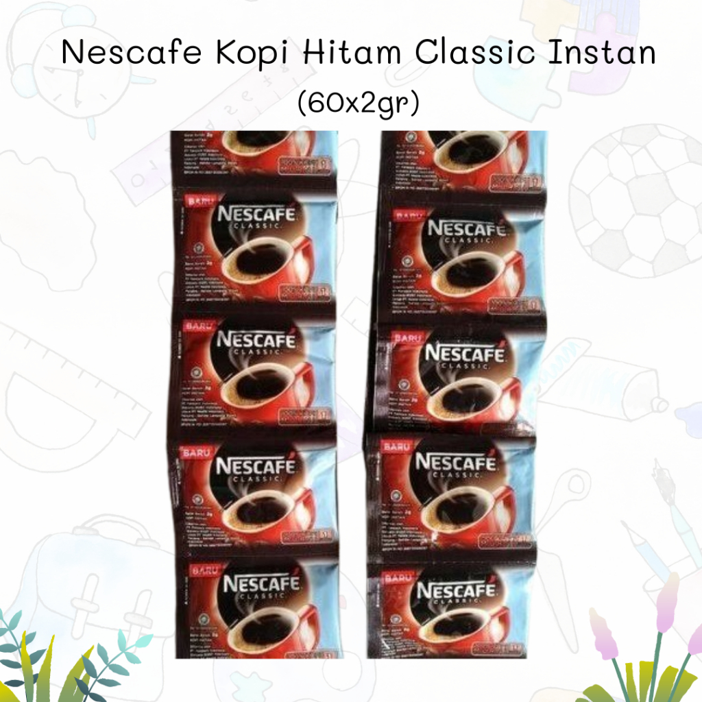 Jual NESCAFE Classic Kopi Instan Kopi Hitam 60x2gr (1Pack) | Shopee ...