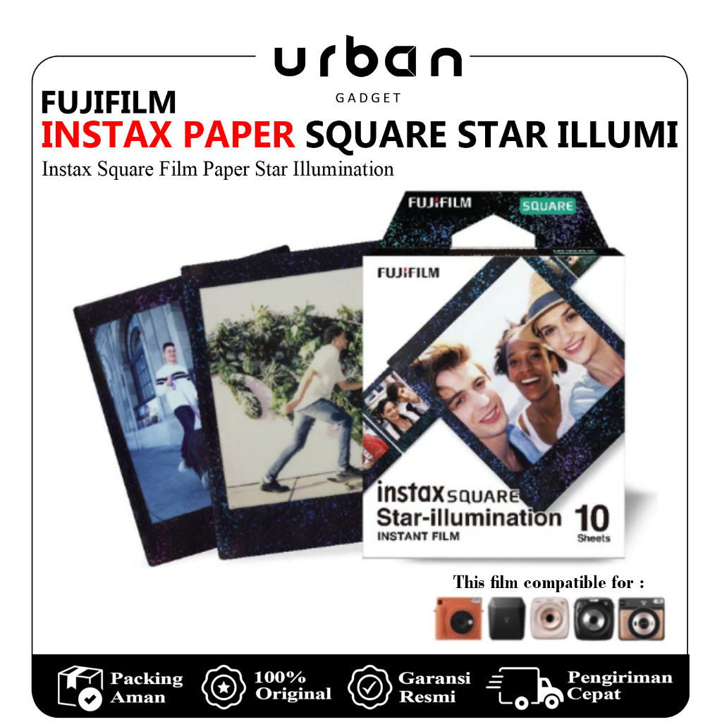 Jual FUJIFILM Instax Square Film Paper Star Illumination - Paper Film ...