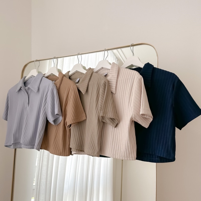 Jual paket 3pcs baju crop lengan pendek bebas pilih warna baju atasan ...