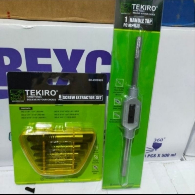 Jual Tekiro paket tap balik set 6pcs + gagang tap screw extractor ...