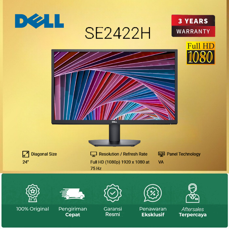 Jual Monitor LED Dell SE2422H - Full HD 75Hz 24" Inch | Shopee Indonesia
