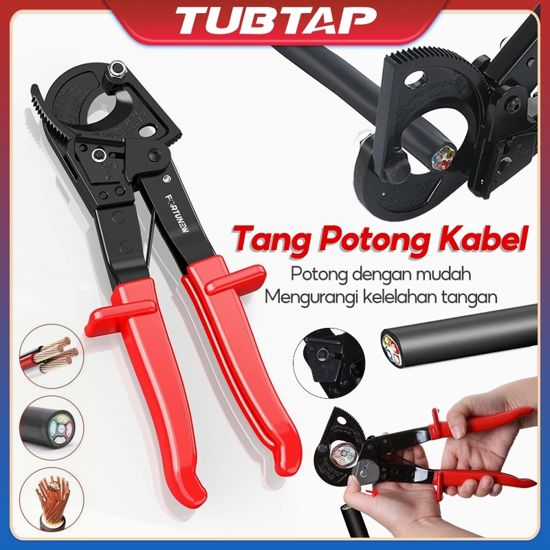 Jual TUBTAP Tang Potong Kabel Alat Pemotong Kabel Ratchet Cutting Rang ...