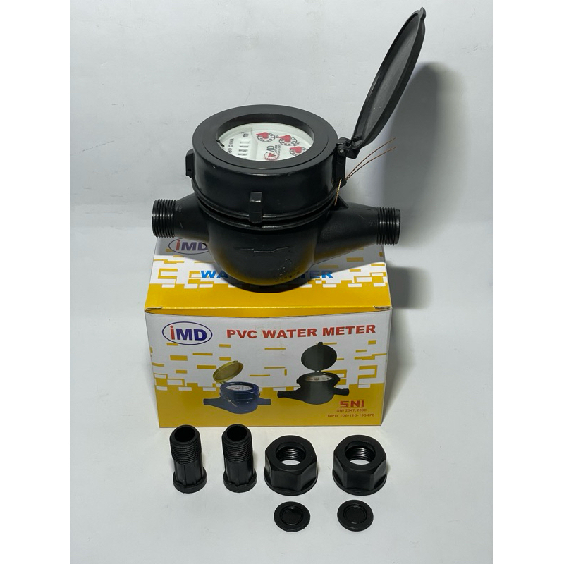 Jual Meteran Air SNI Water Meter Plastik PVC 1/2" inch 1/2" in 0.5 dim AMNB IMD | Shopee Indonesia