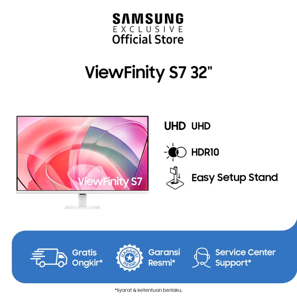 Jual Samsung ViewFinity S7 32" White S70D VA 60Hz 4K UHD HDR | Shopee ...