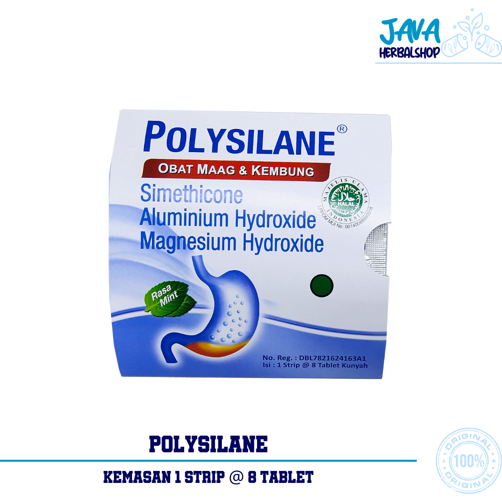 Jual Polysilane Tablet Maag dan Kembung isi 8 Tablet | Shopee Indonesia