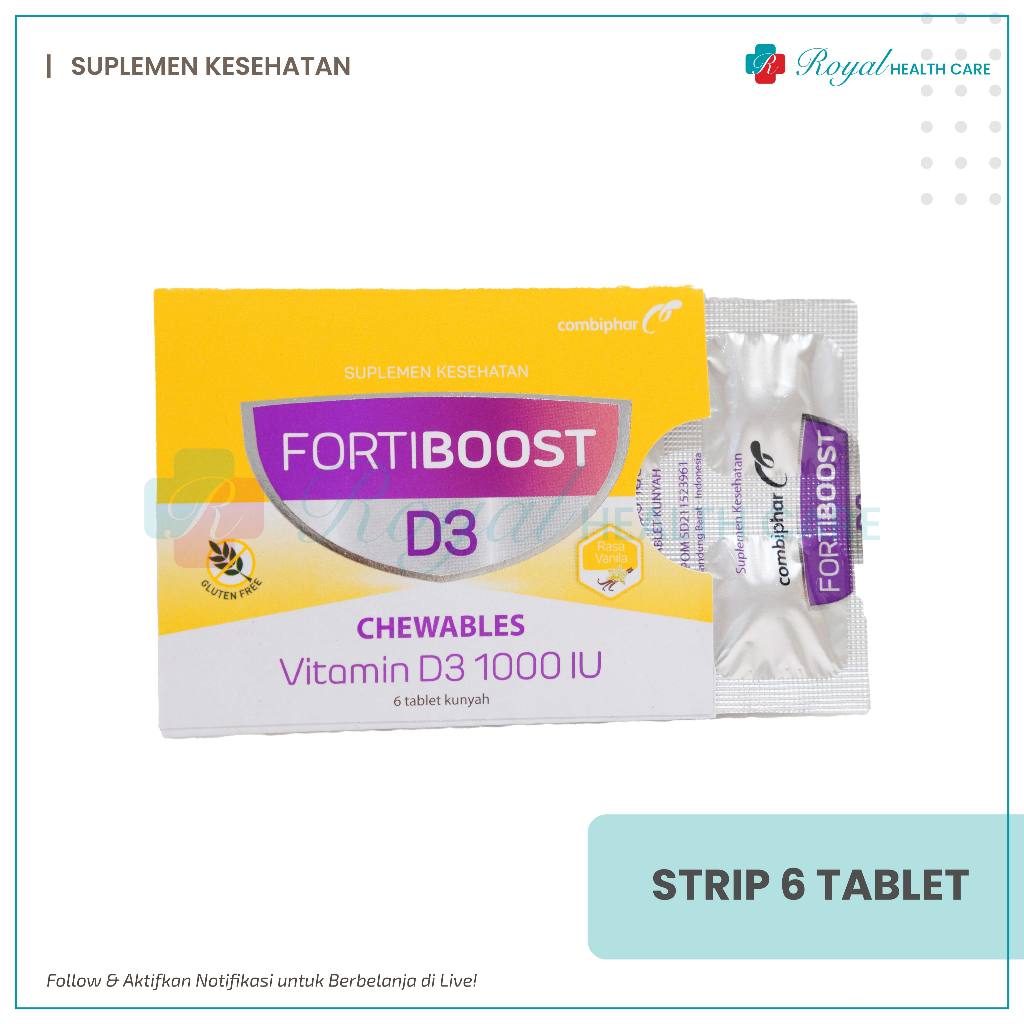 Jual FORTIBOOST D3 1000 IU CHEWABLES, Memenuhi Kebutuhan Vitamin D ...