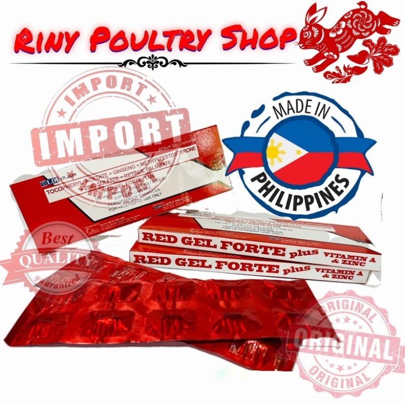 Jual Ldi Red Gel Forte penahan darah ayam vitamin ayam aduan( 1strip ...