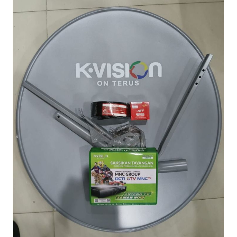 Jual Reciever K-Vision / Set Antena Parabola Mini 60 CM + Receiver K ...