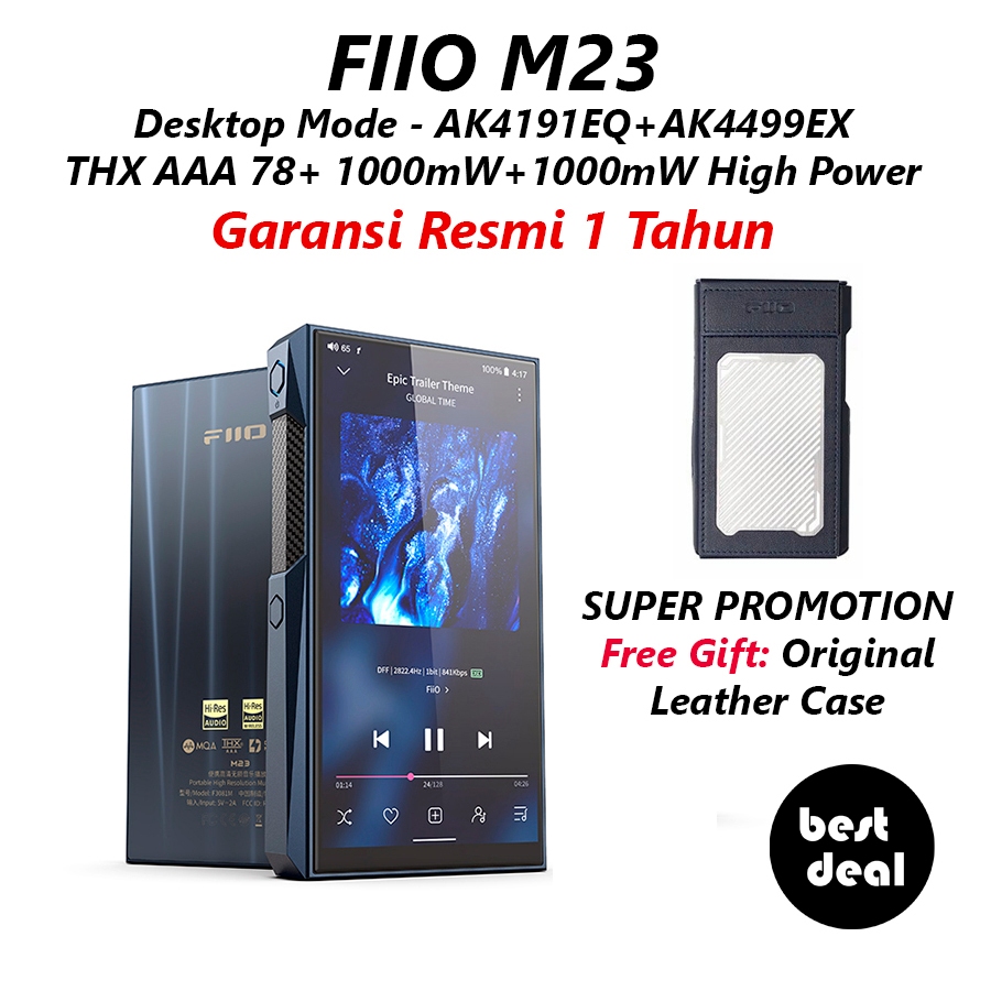 Jual FIIO M23 Hi-Res HIFI Portable Music Player DAC AKM AK4191EQ + AK4499EX PEQ | Shopee Indonesia