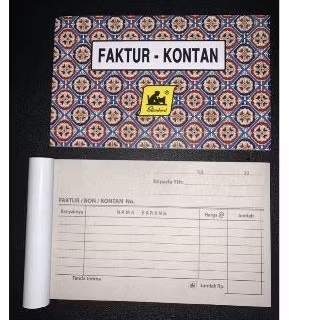Jual Bon Faktur/nota kontan STD /bon rangkap 1 kecil harga satuan ...