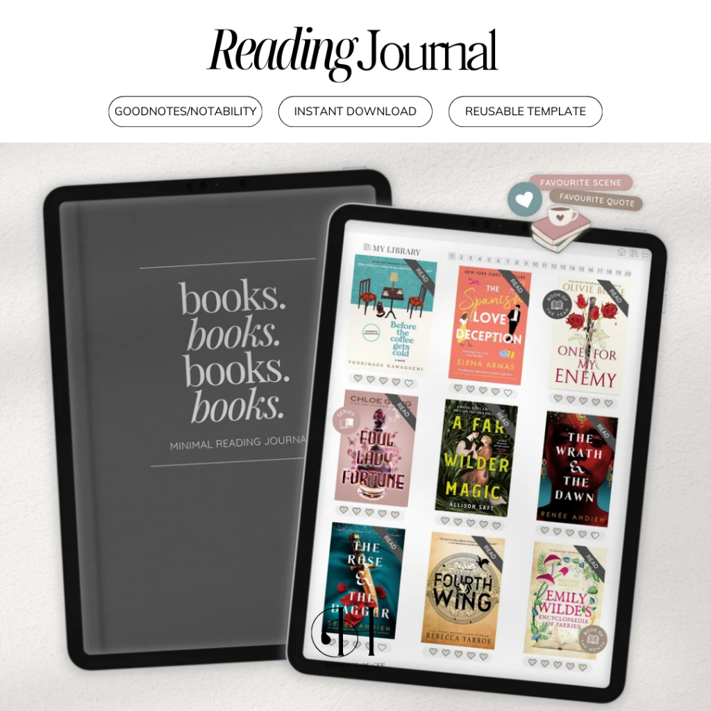 Jual Digital Reading Journal - Digital Journal & Planner - Digital Book ...