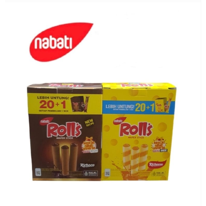 Jual Nabati Rolls / ROLLS ( Box ) / Richeese Nabati Roll Cheese Keju Chocolate Coklat Wafer ...