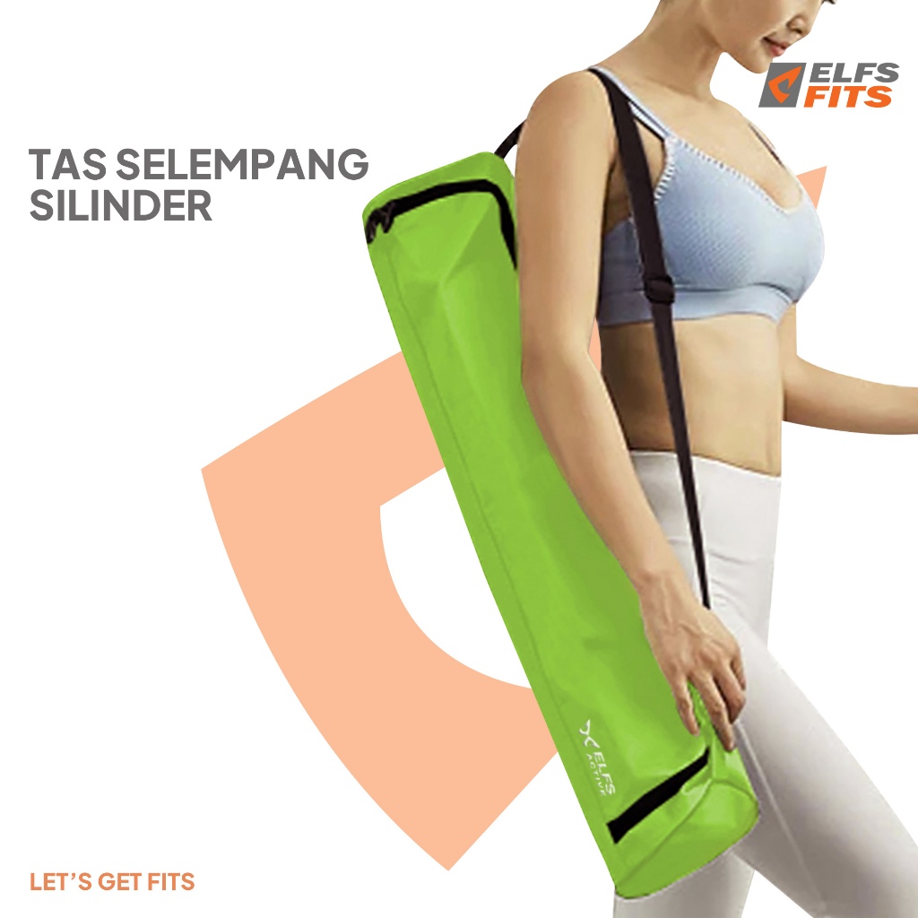 Jual ELFS FITS Tas Matras Yoga Silinder Water Resistant Mat Bag Carrier ...