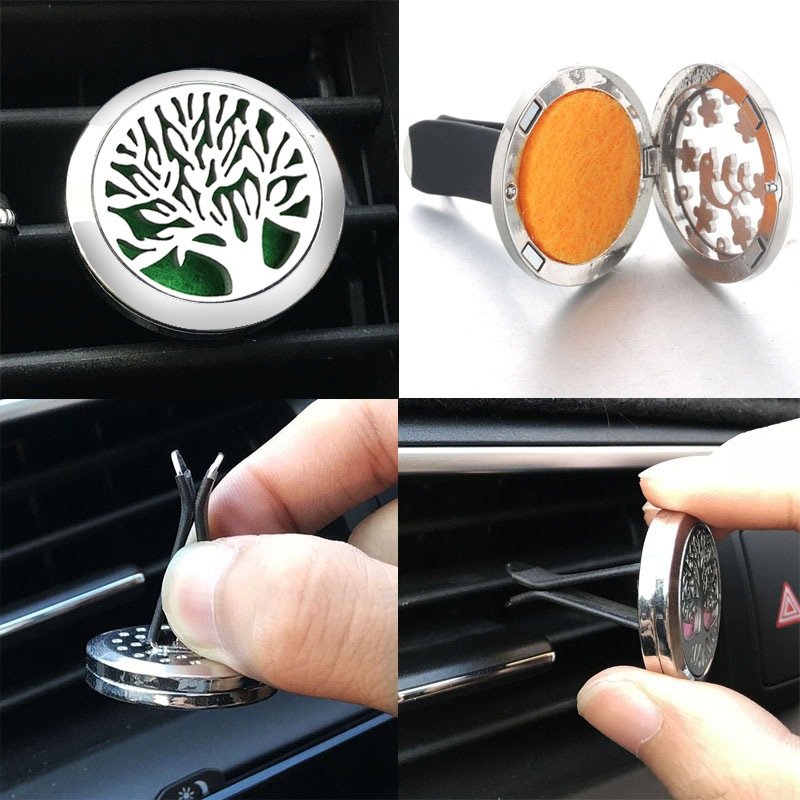 Jual Essential Oil Car Vent Fresh Air Diffuser Aromatherapy Stainless ...