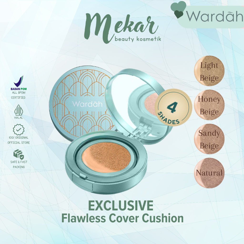 Jual WARDAH Exclusive Flawless Cover Cushion SPF30PA+++ 15gr | Shopee ...