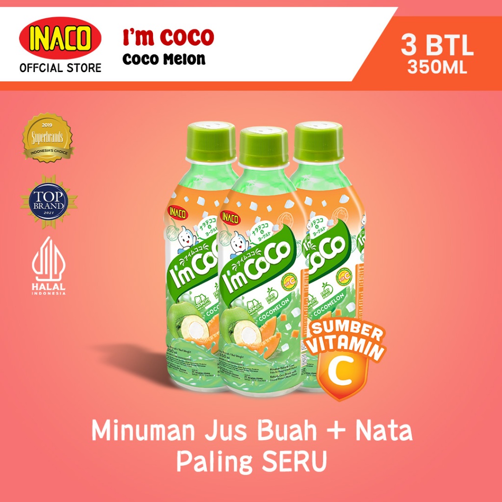 Jual INACO I'm Coco Cocomelon 350ml - Triplepack | Shopee Indonesia