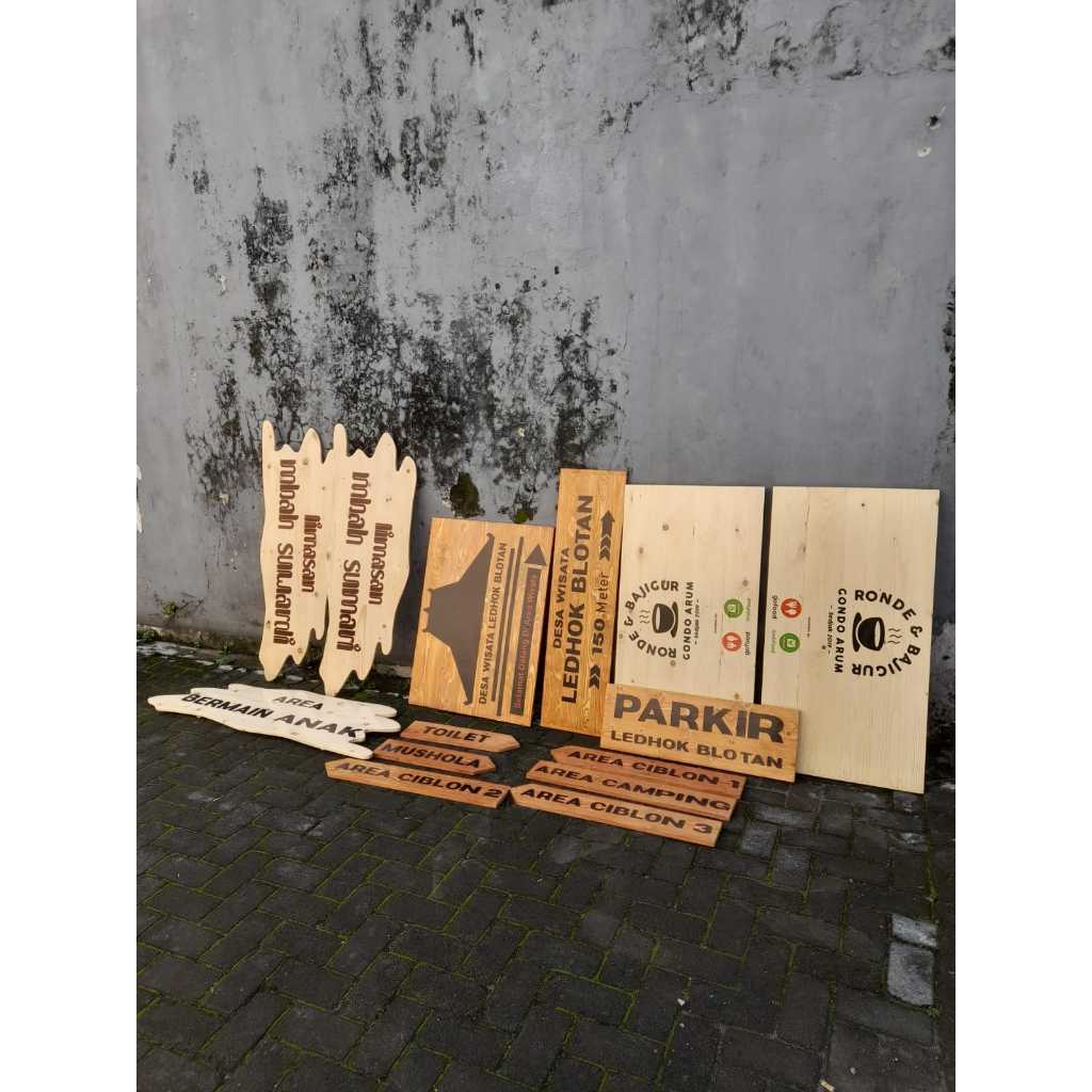 Jual papan nama kayu sign board | Shopee Indonesia