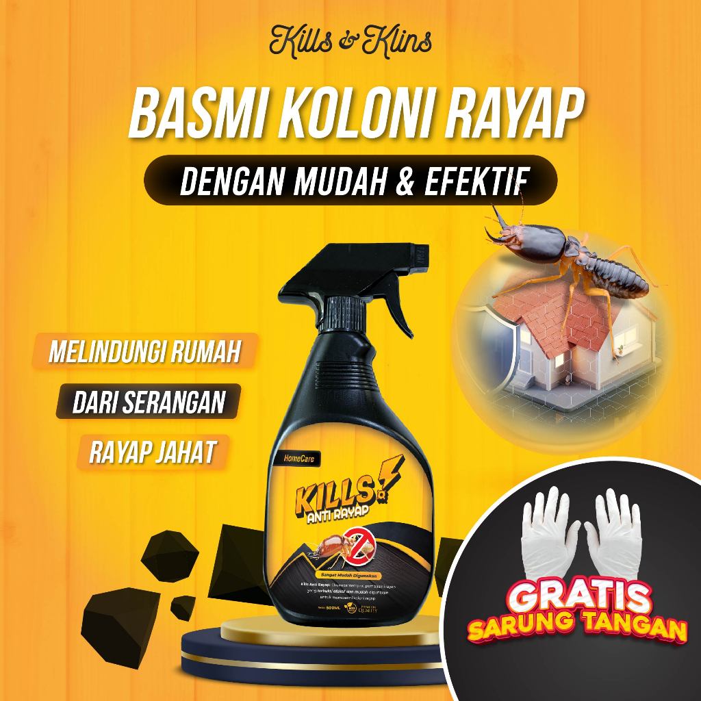 Jual KILLS OBAT ANTI RAYAP SPRAY 500 ml | OBAT RAYAP | ANTI RAYAP AMPUH ...
