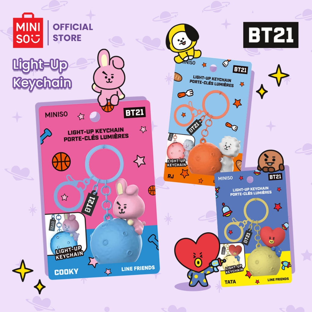 Jual Miniso x BT21 Collection Gantungan Kunci Menyalakan Cahaya Malam ...
