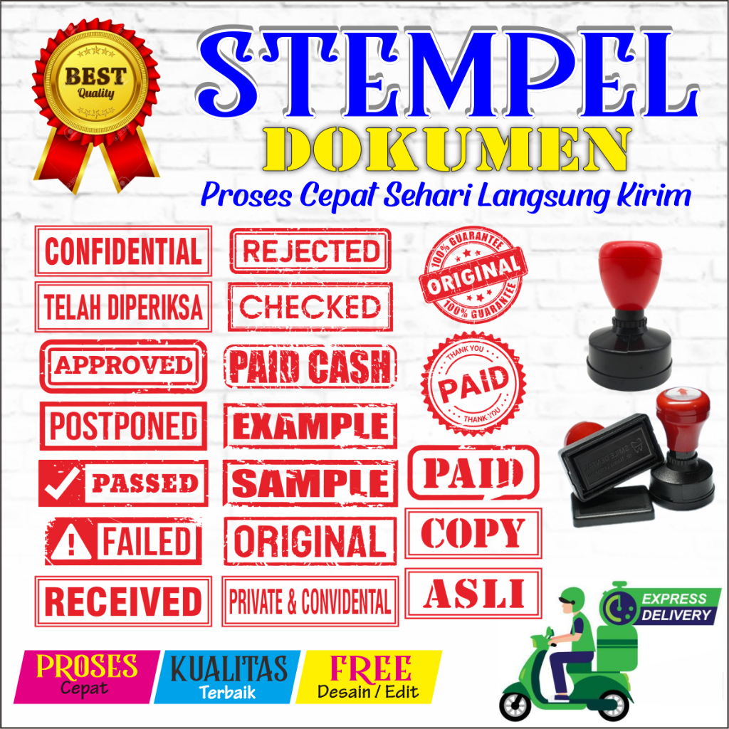 Jual Stempel dokumen stempel paid stempel copy | Shopee Indonesia