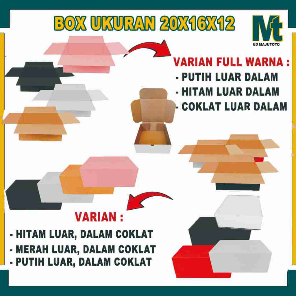 Jual (PAKET 5 PCS) Box 20x16x12 Cm / Box Packing A1 / Karton Polos ...