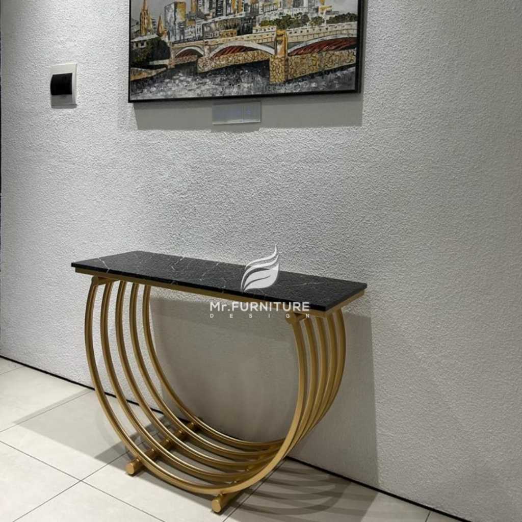 Jual meja konsul curva top marmer hitam 120x40x80 cm | Shopee Indonesia