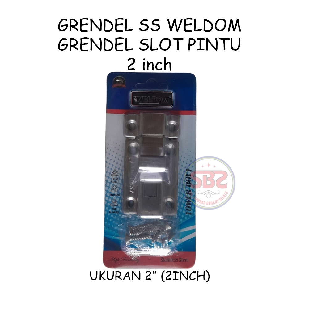 Jual GERENDEL / GRENDEL SS WELDOM 2inch - Grendel Slot Pintu / Jendela ...