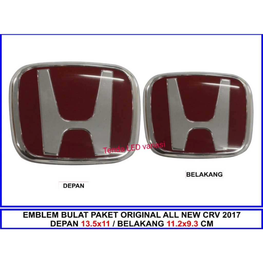 Jual EMBLEM HONDA MERAH JDM STYLE ALL NEW CR-V 2017 1 SET DEPAN ...