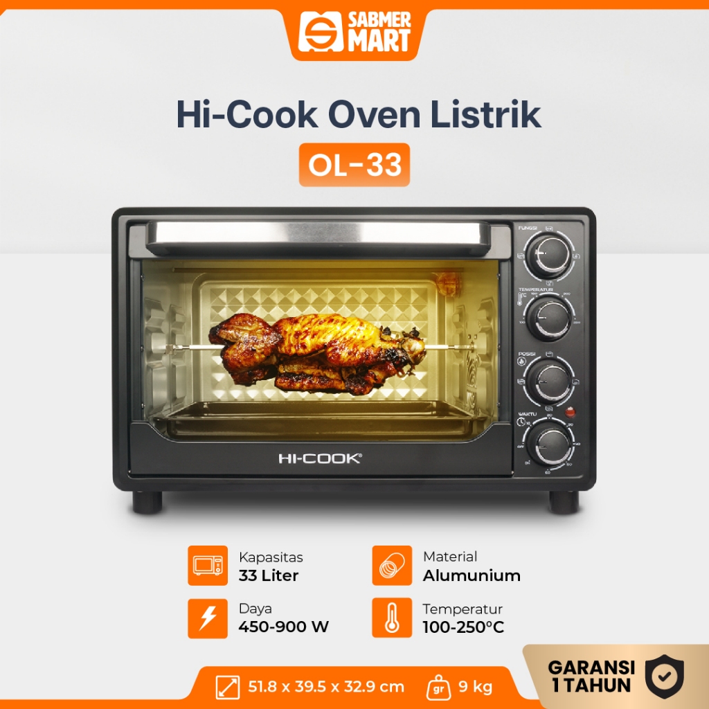 Jual Hi-Cook Oven Listrik Low-Watt Serbaguna 33 Liter Tipe OL-33 ...