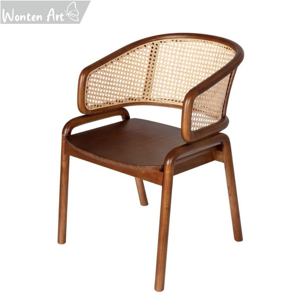 Jual Kursi Makan Rotan Cleopatra - Kursi Cafe Kayu Jati - VII Wonten Art Armchair | Shopee Indonesia